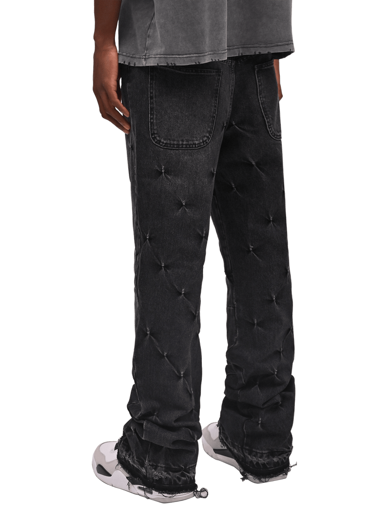 Pinched Flare Denim - Black – Reputation Studios