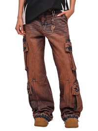 Baggy Cargo Denim - Blood Diamond