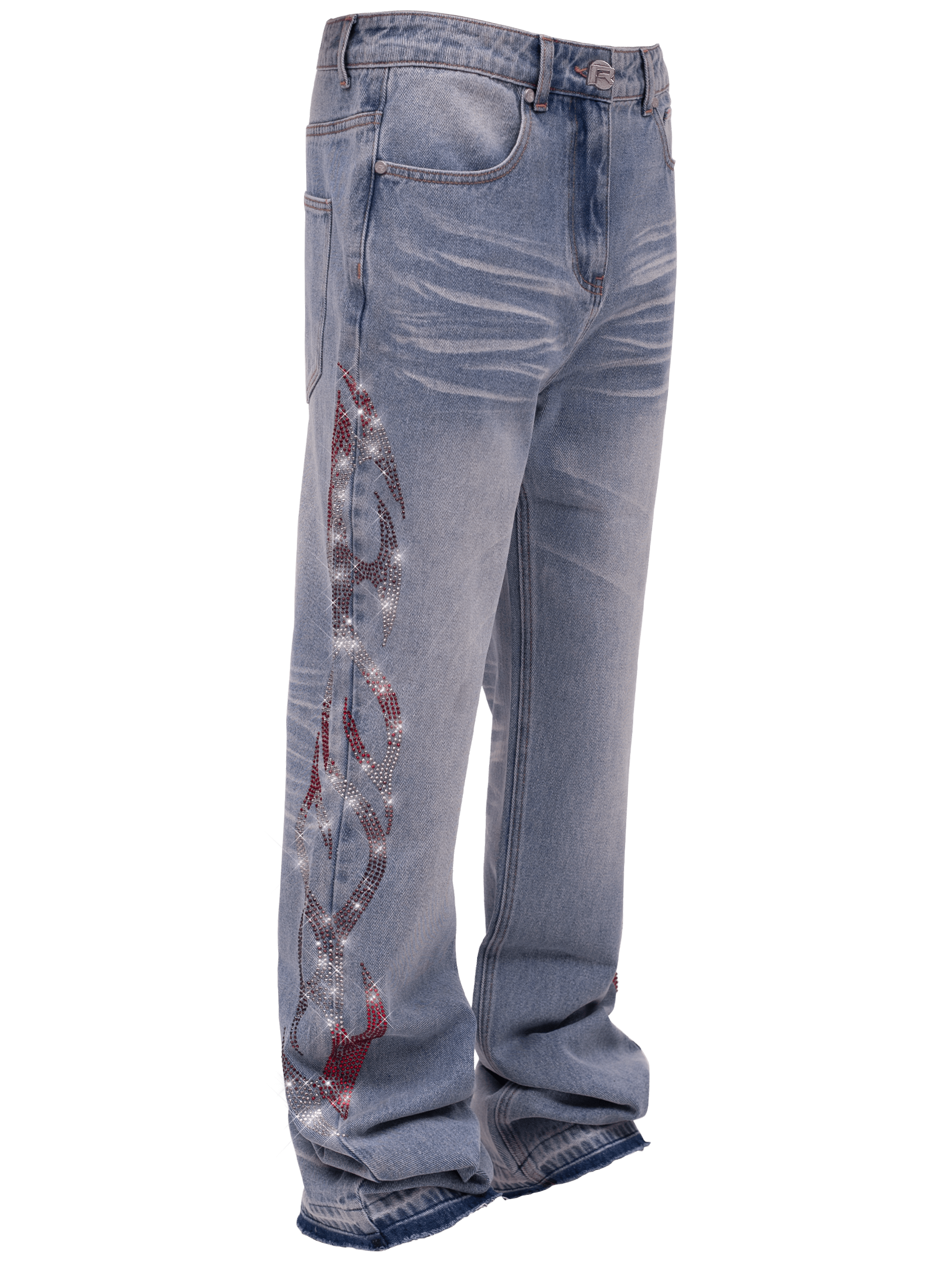 Viper Flames Denim - Light Stone