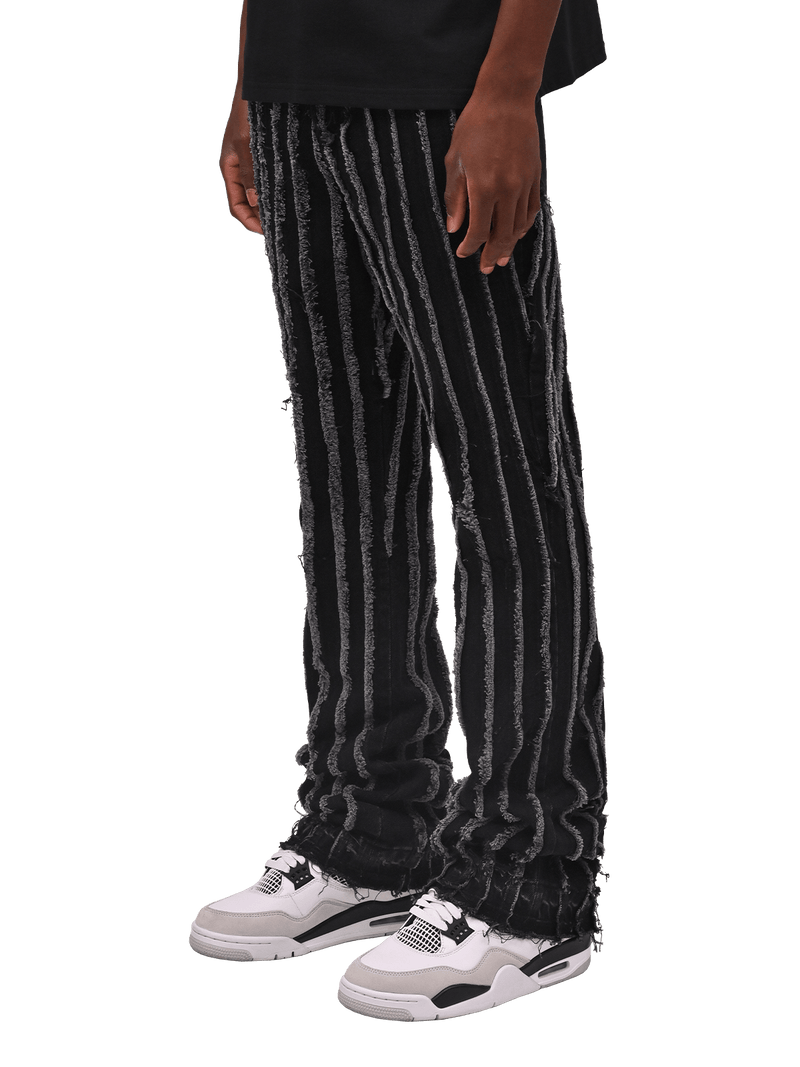 Slashed Flare Denim - Black – Reputation Studios